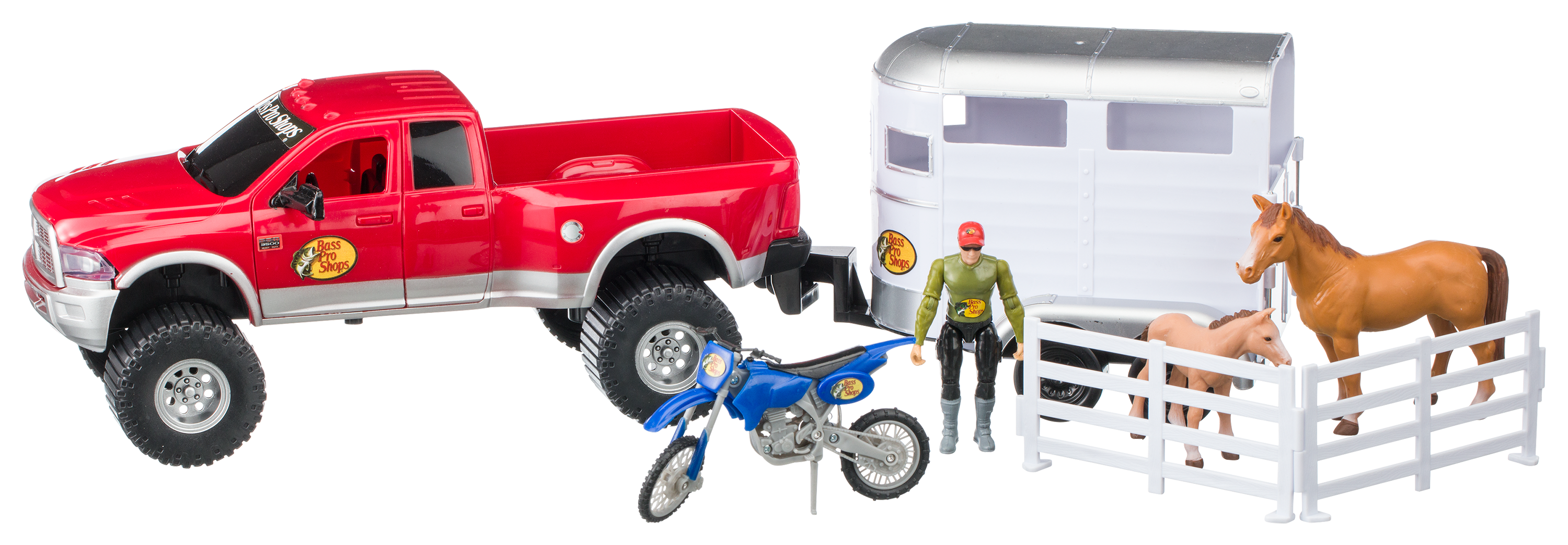 Bass Pro Shops Licensed Deluxe Dodge Ram and Horse Trailer Adventure ...